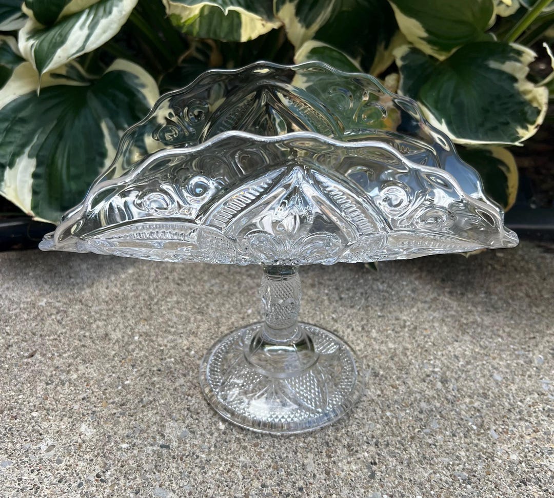 Antique Bryce Higbee EAPG Fleur De Lis Banana Compote L0925C25 - Etsy