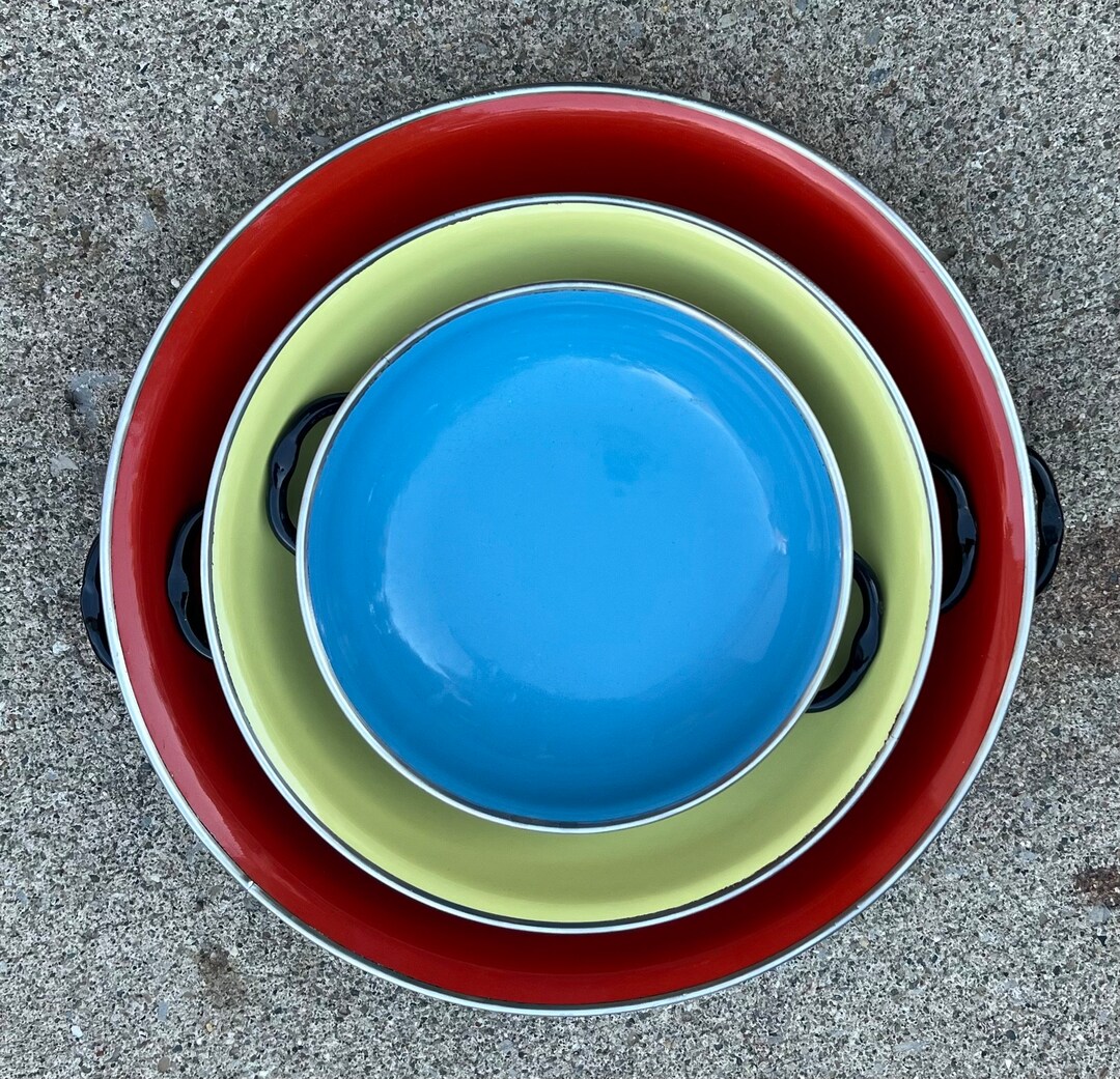 Set of 3 Vintage MCM Mid-century Modern Emo Celje Yugoslavia Graduated ...