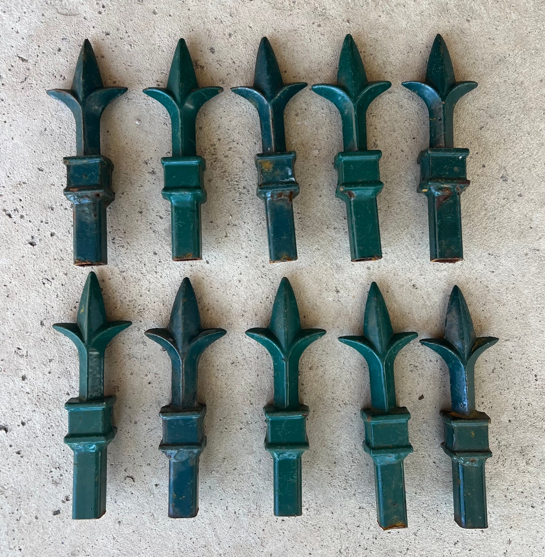 Lot of 10 Vintage Dark Green Cast Iron Fence Finials L0424C40 - Etsy