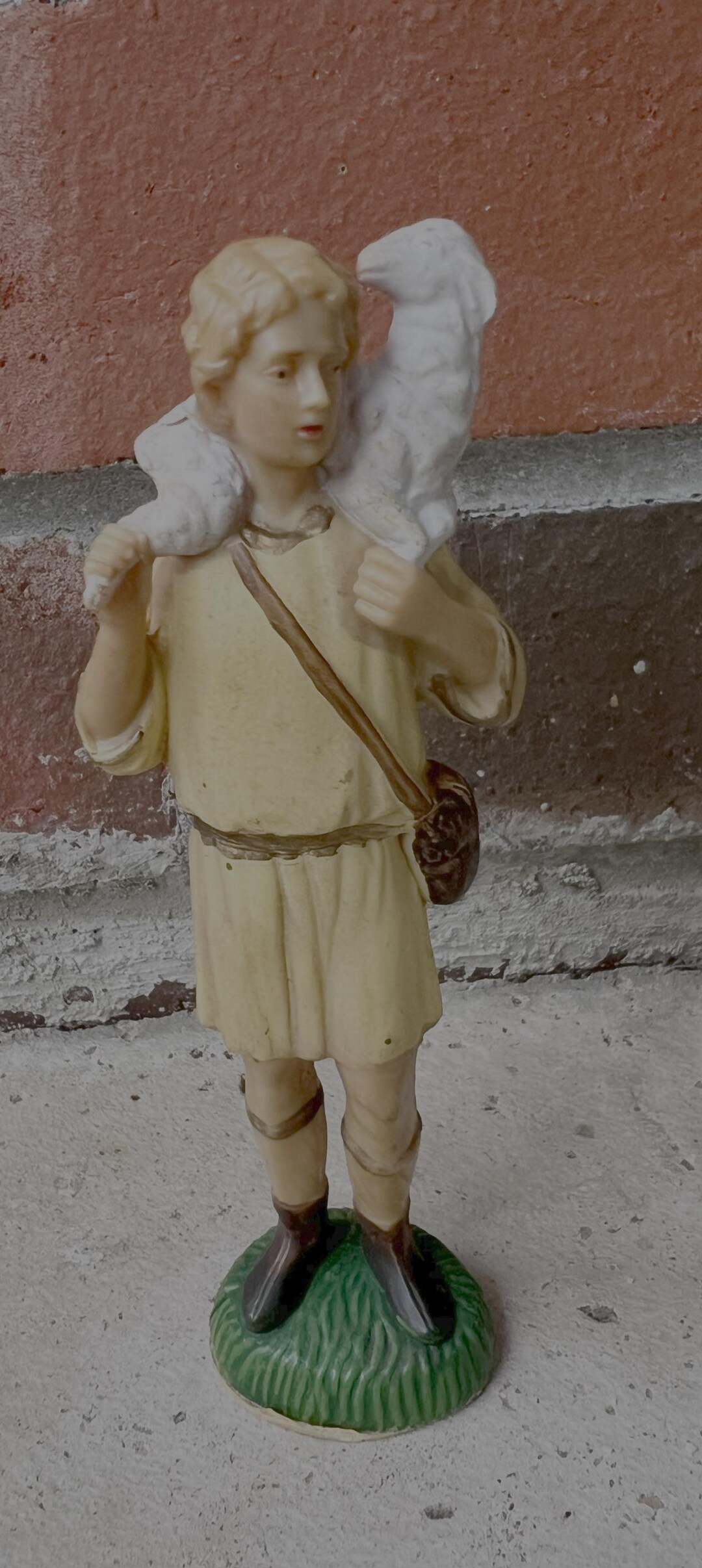 Vintage 5" ART Plastics Hong Kong Shepherd Boy With Lamb Nativity ...