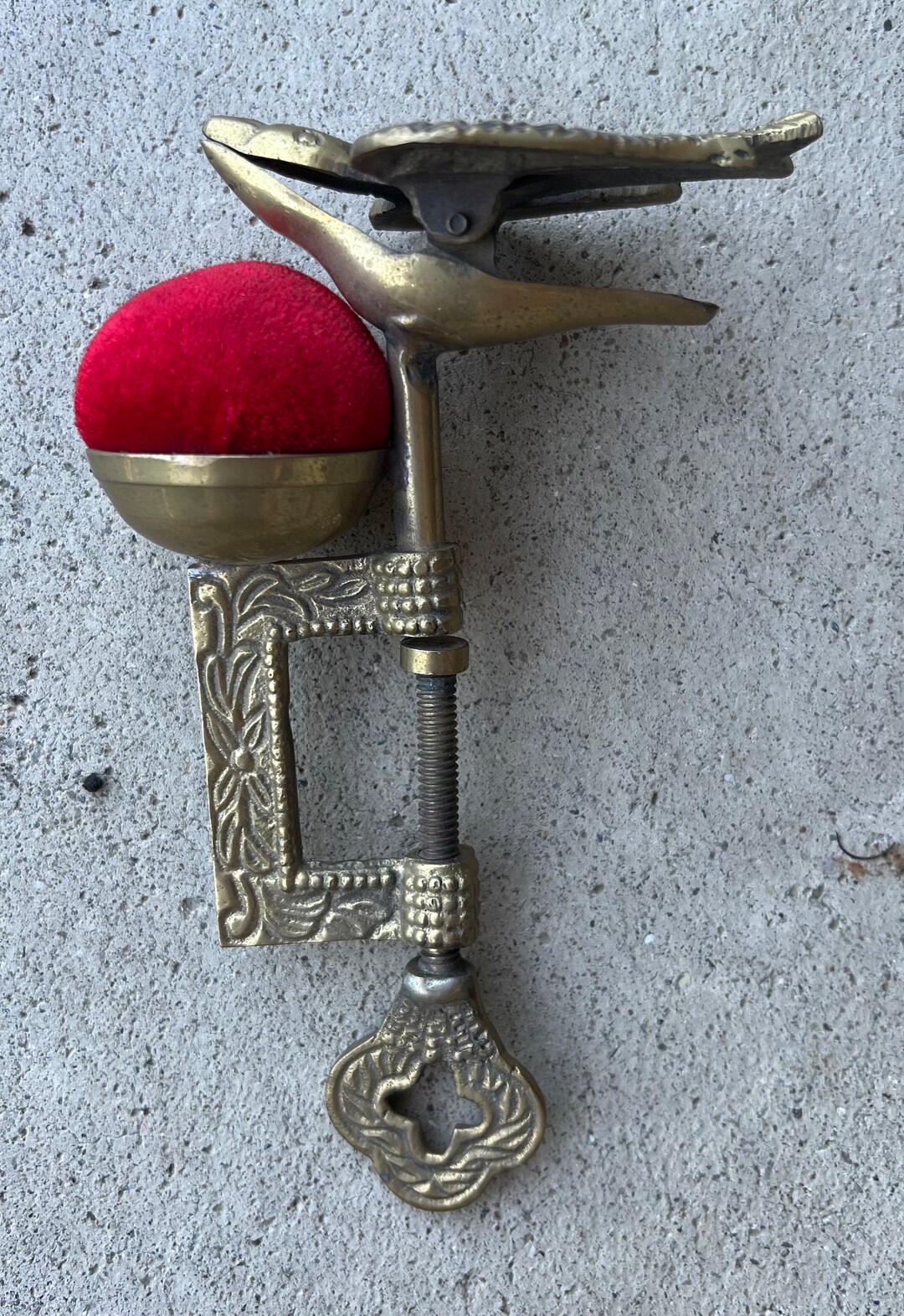 Vintage Victorian Style Brass Clamp on Sewing Bird With Pin - Etsy
