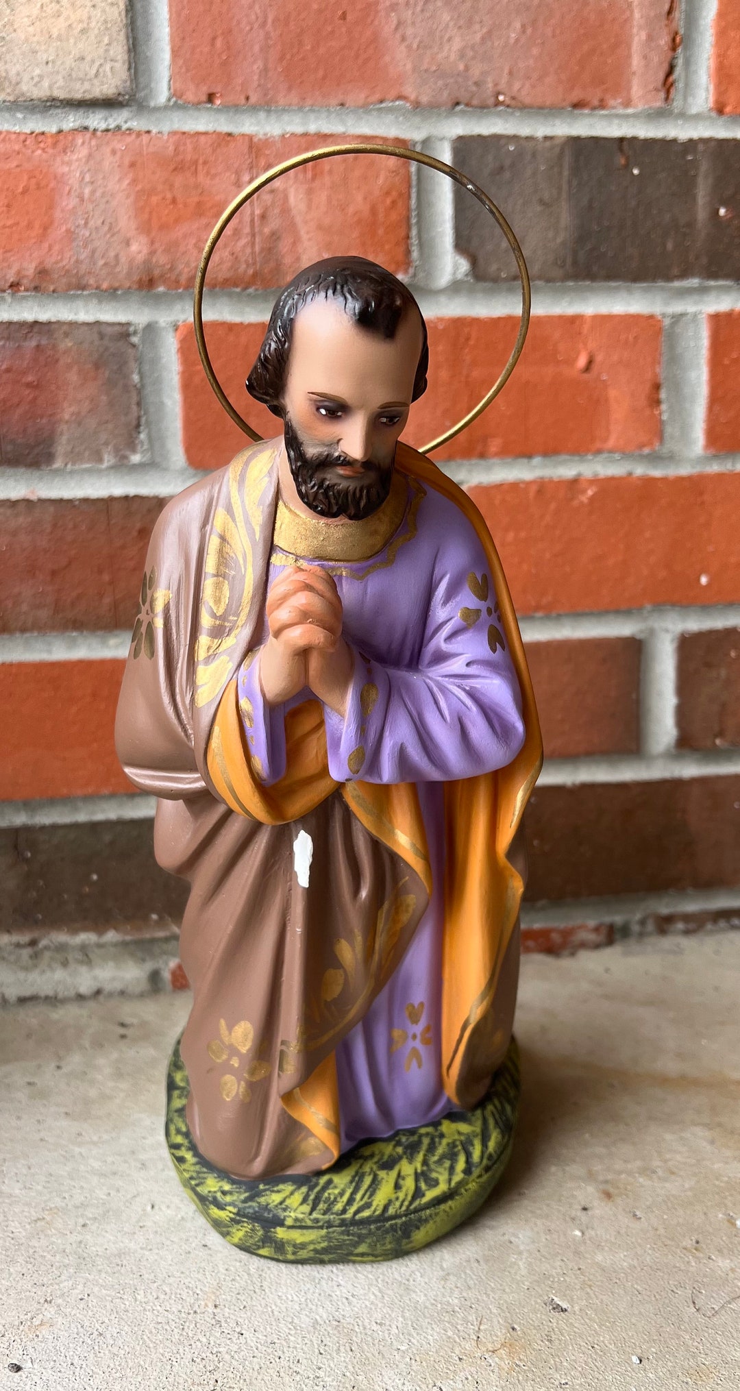 Vintage St Joseph Plaster 11 Nativity Religious Statue D Regalado ...