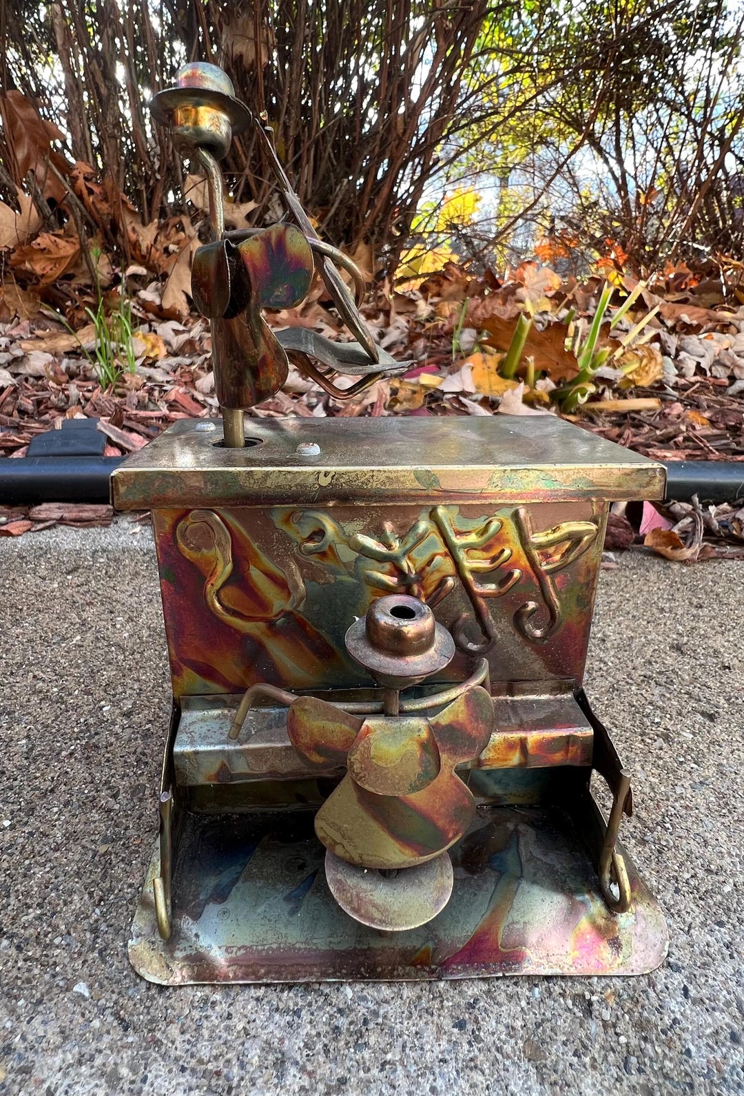 Vintage MCM Mid-century Modern Berkeley Designs Torched Copper Music ...