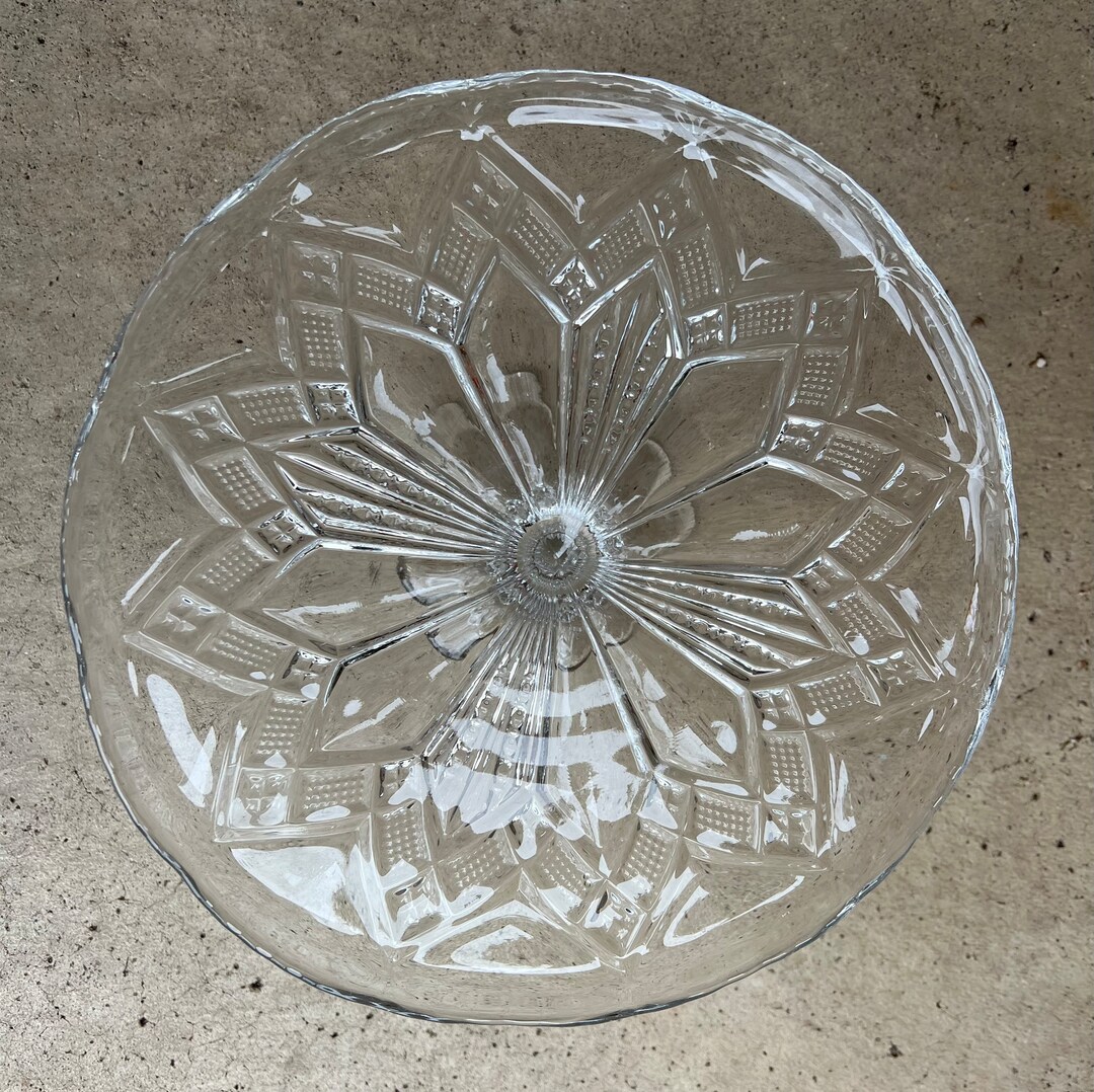 Antique Higbee Glass EAPG Clear Highland Coarse Zig Zag 9 1/2” Ftd Cake ...