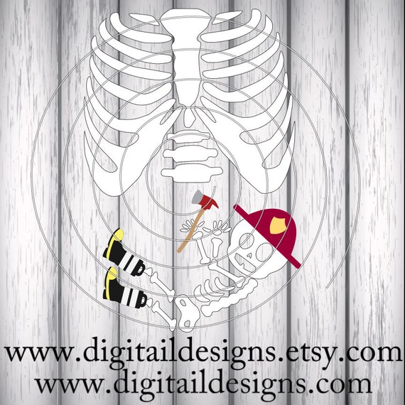 Baby Firefighter Skeleton SVG PNG DXF Eps Fcm Ai | Etsy