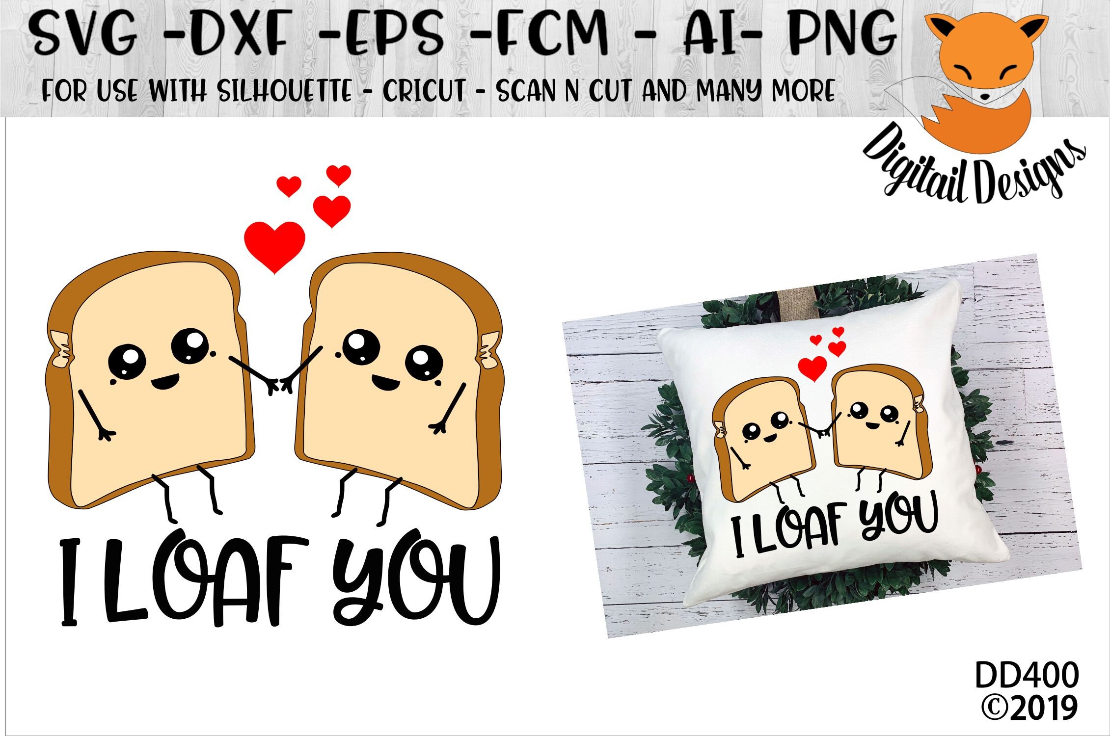 I Loaf You SVG Png Fcm Eps Dxf Ai Cut File - Etsy