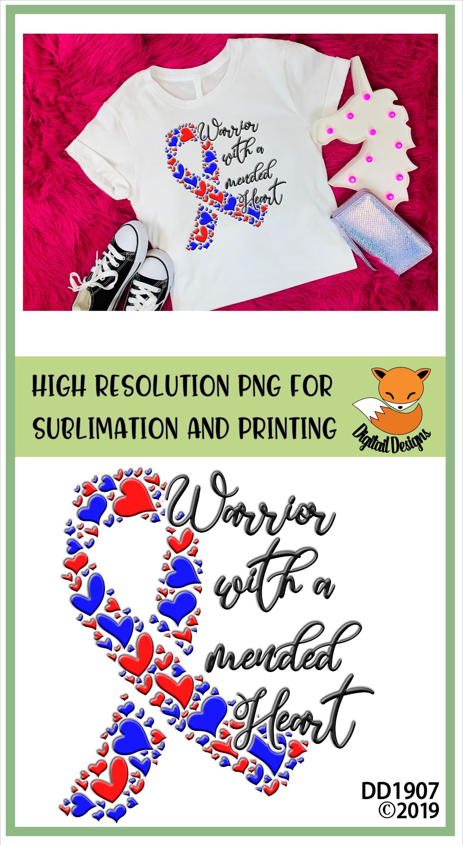Congenital Heart Defect Sublimation PNG Instant Download - Etsy