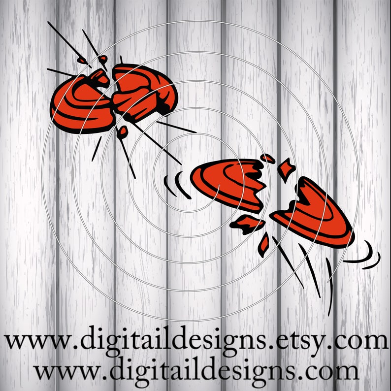 Clay Target SVG png fcm eps dxf ai Cut File | Etsy