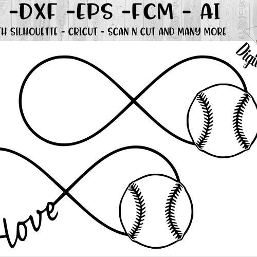 Baseball Numbers Softball SVG DXF EPS Cut Files Sports | Etsy