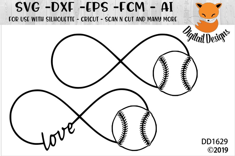 Baseball Infinity SVG - Png - Dxf - Eps -fcm -ai - Cut File ...