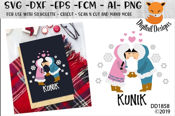 Kunik Eskimo Kisses SVG Png Dxf Fcm Eps Ai Cut - Etsy