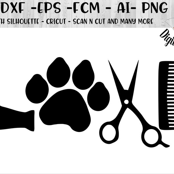 Dog Grooming Svg - Etsy