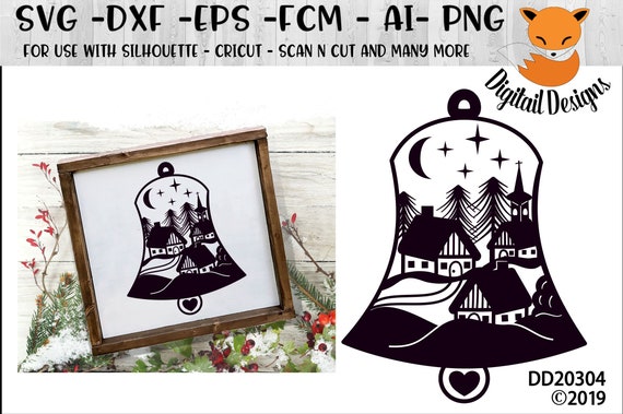 Christmas Bell SVG Png Dxf Fcm Eps Ai Cut File | Etsy