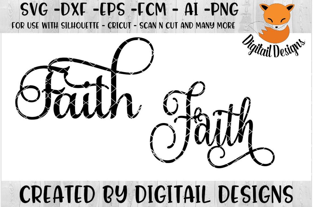 Faith SVG - Png - Dxf - Eps - Ai - Fcm - Faith Word SVG - Word Art SVG ...