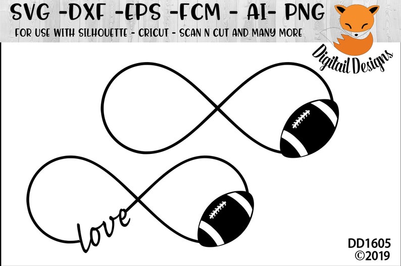 Football Infinity SVG - Png - Eps - Fcm- Ai - Dxf - Football SVG ...