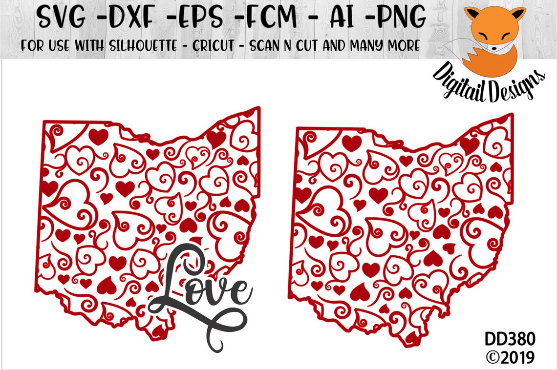Ohio Valentine SVG Png Fcm Eps Dxf Ai Cut File | Etsy