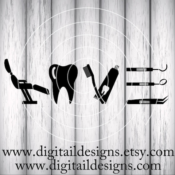 Dentist Love Svg Png Dxf Eps Fcm Cut file | Etsy