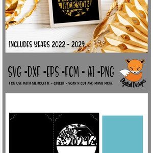 Graduation Circle Greetings Card Papercutting - SVG - Dxf- Eps - Fcm ...