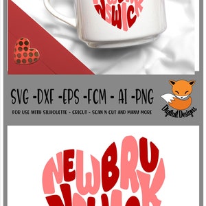 New Brunswick Heart Shaped Word Art SVG Png dxf Eps Ai - Etsy