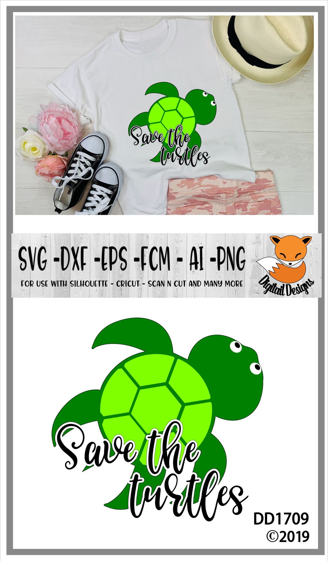 Save the Turtles SVG Dxf Eps Fcm Ai Png Silhouette | Etsy