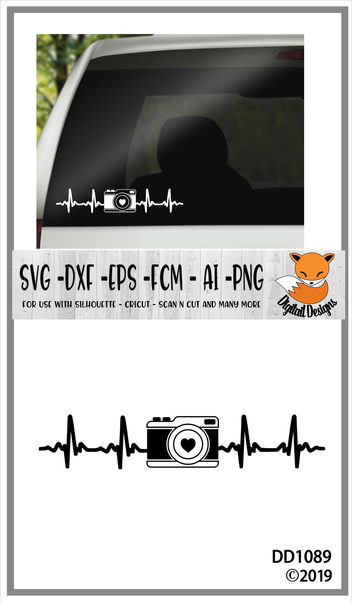 Camera EKG SVG Png Dxf Eps Fcm Ai Cut File for - Etsy