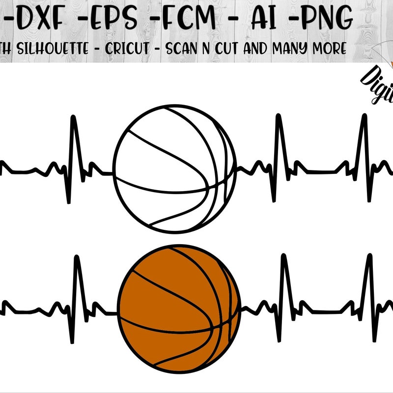 Basketball Heartbeat Svg - Etsy