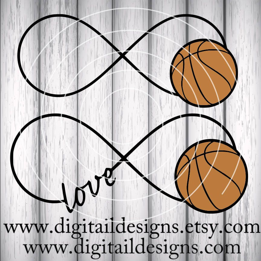 Basketball Infinity SVG png fcm eps dxf ai Cut | Etsy
