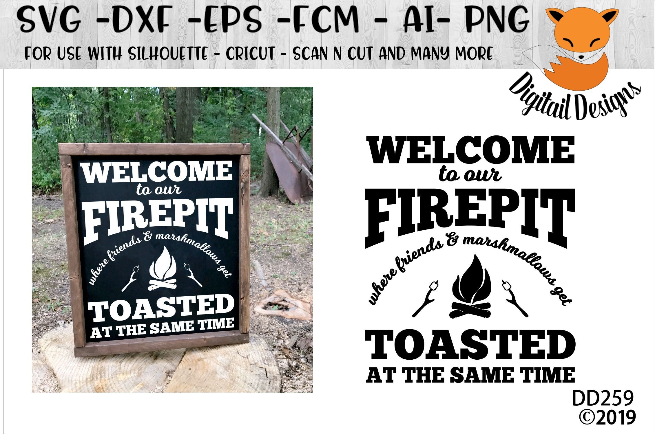 Fire Pit SVG - Campfire SVG - Png - Dxf - Eps - Fcm - Ai - Camping SVG ...