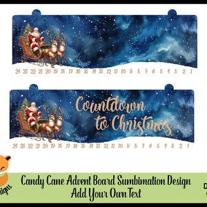 Candy Cane Countdown Board PNG, Countdown to Christmas, Candy Cane ...