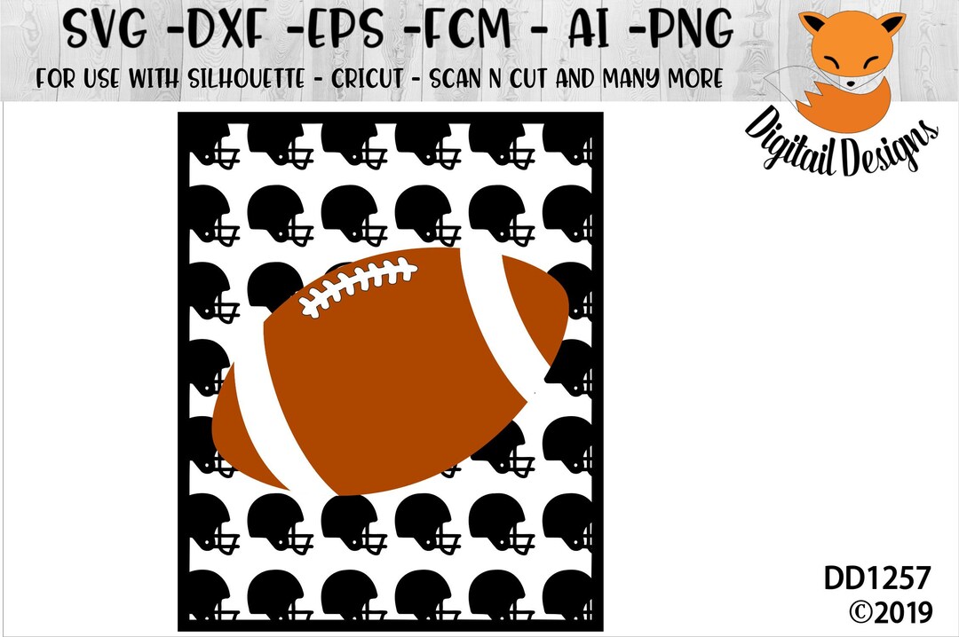 Football Monogram SVG - Png - Dxf - Eps - Fcm- Ai - Cut File ...