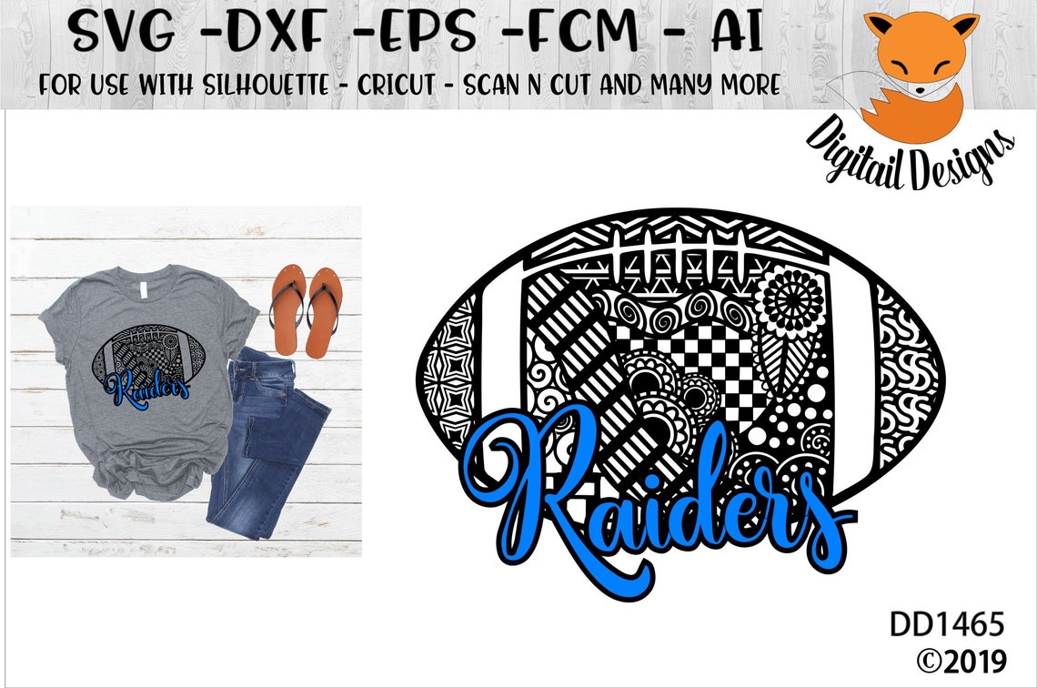 Raiders Football SVG Png Dxf Eps Fcm Ai Zentangle - Etsy