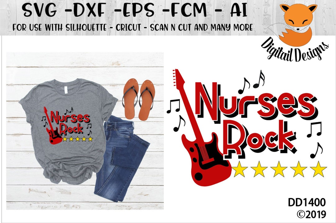 Nurses Rock SVG - Png - Fcm - Eps - Dxf - Ai Cut File - Silhouette ...
