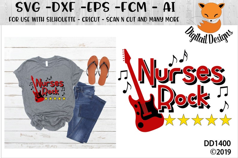 Nurses Rock SVG Png Fcm Eps Dxf Ai Cut File - Etsy