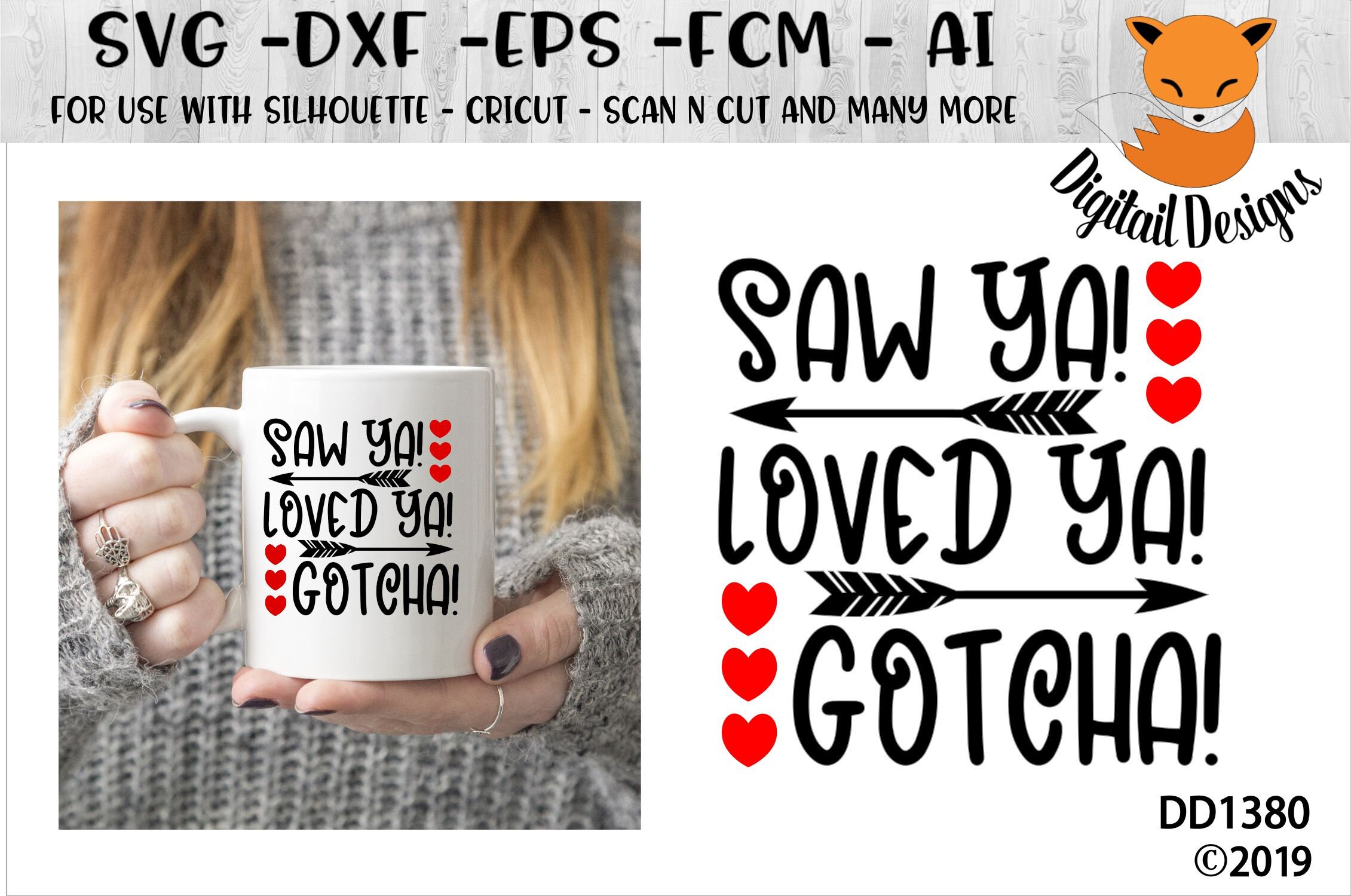 Saw Ya Loved Ya Gotcha SVG Adopted Baby SVG Dxf png eps - Etsy
