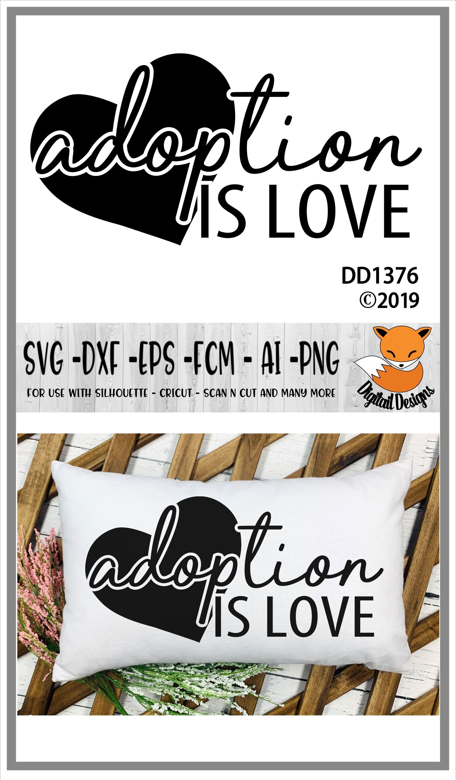 Adoption is Love SVG Adopted Baby SVG Family SVG Dxf - Etsy