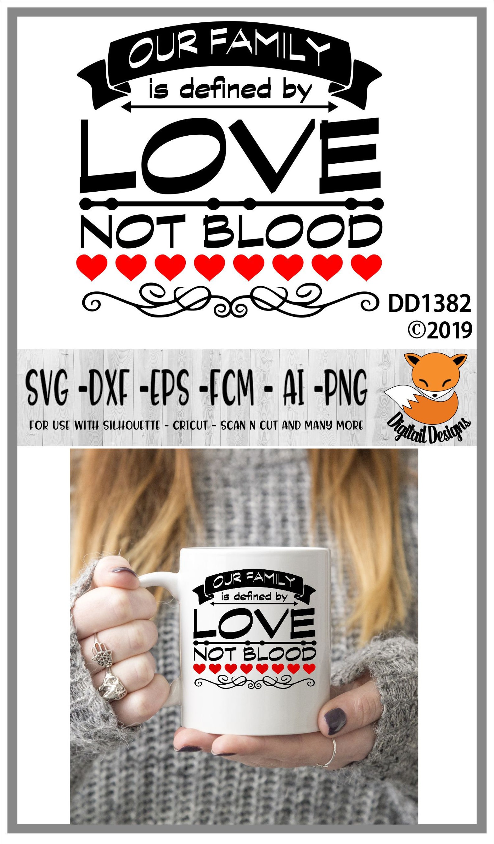 Adoption Quote SVG - Adopted Baby SVG - Dxf -png -eps -ai -fcm ...