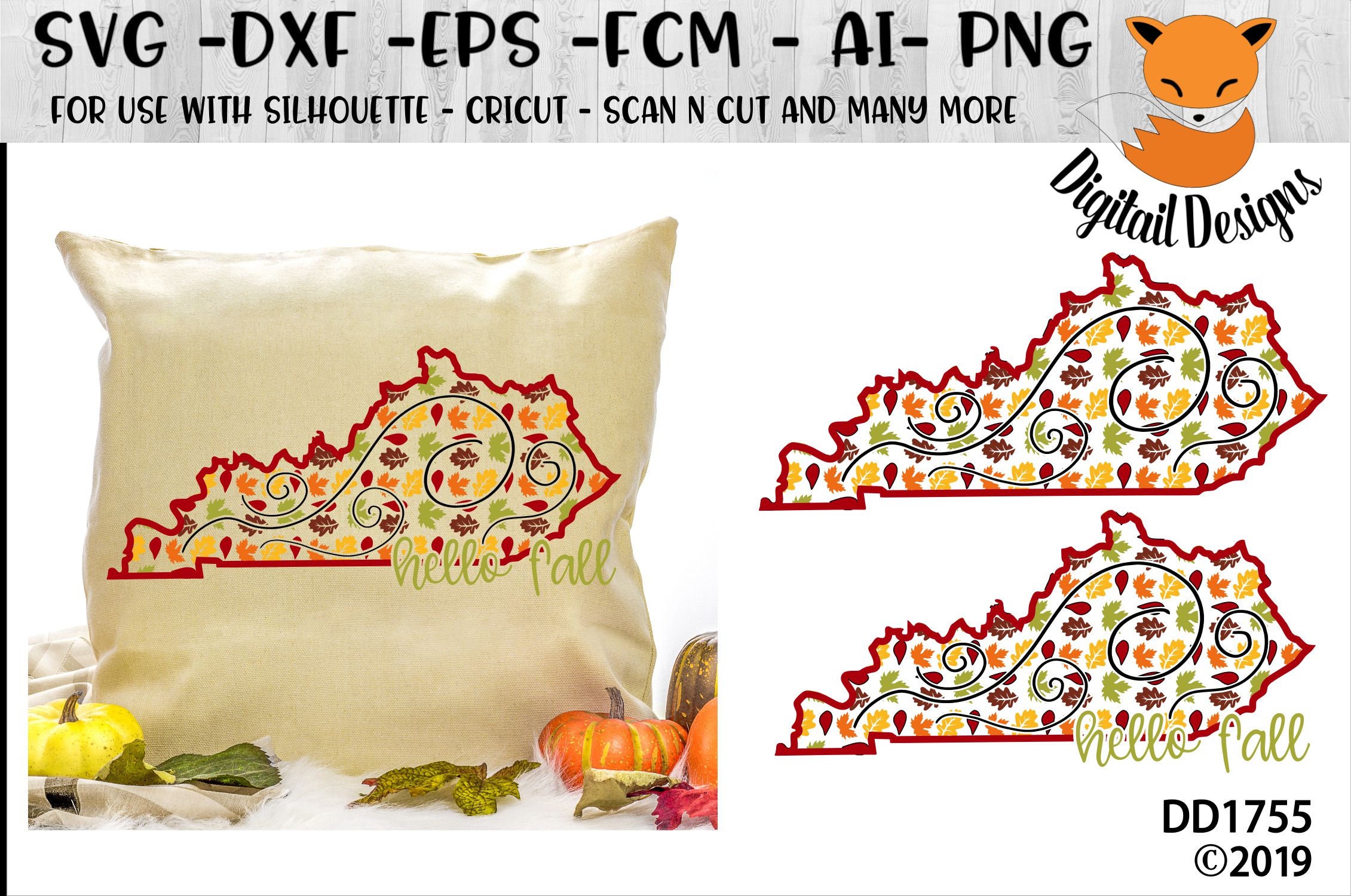 Kentucky SVG - Png - Eps - Fcm - Ai - Dxf - Cut File - Kentucky Fall ...