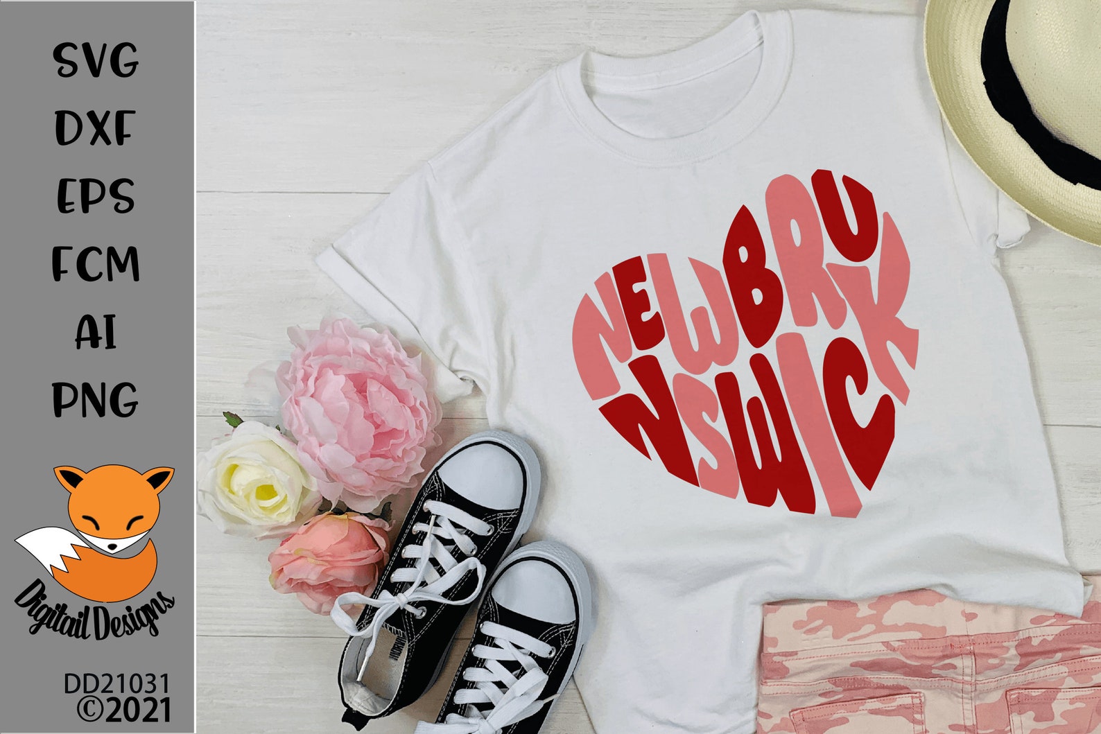 New Brunswick Heart Shaped Word Art SVG - Png -dxf - Eps - Ai - Fcm ...