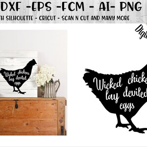 Chicken SVG - Png - Dxf - Eps - Fcm - Ai - Cut File for Silhouette ...