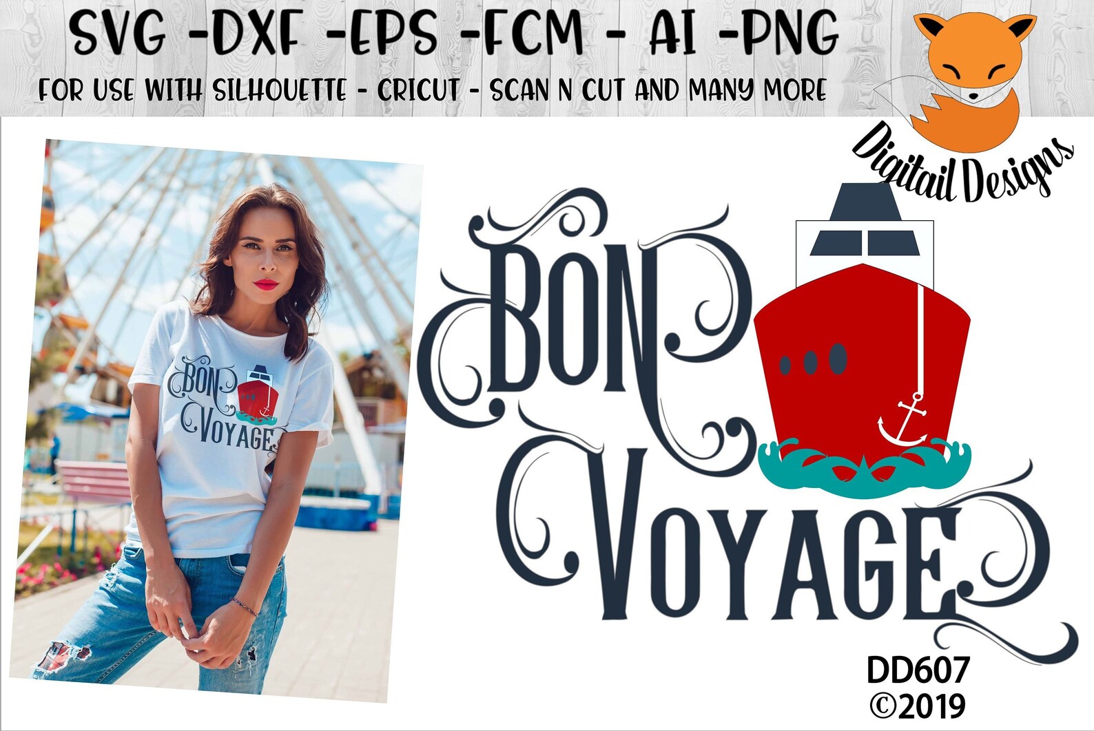 Bon Voyage SVG Cruise Ship SVG Png Dxf Eps Fcm Ai - Etsy