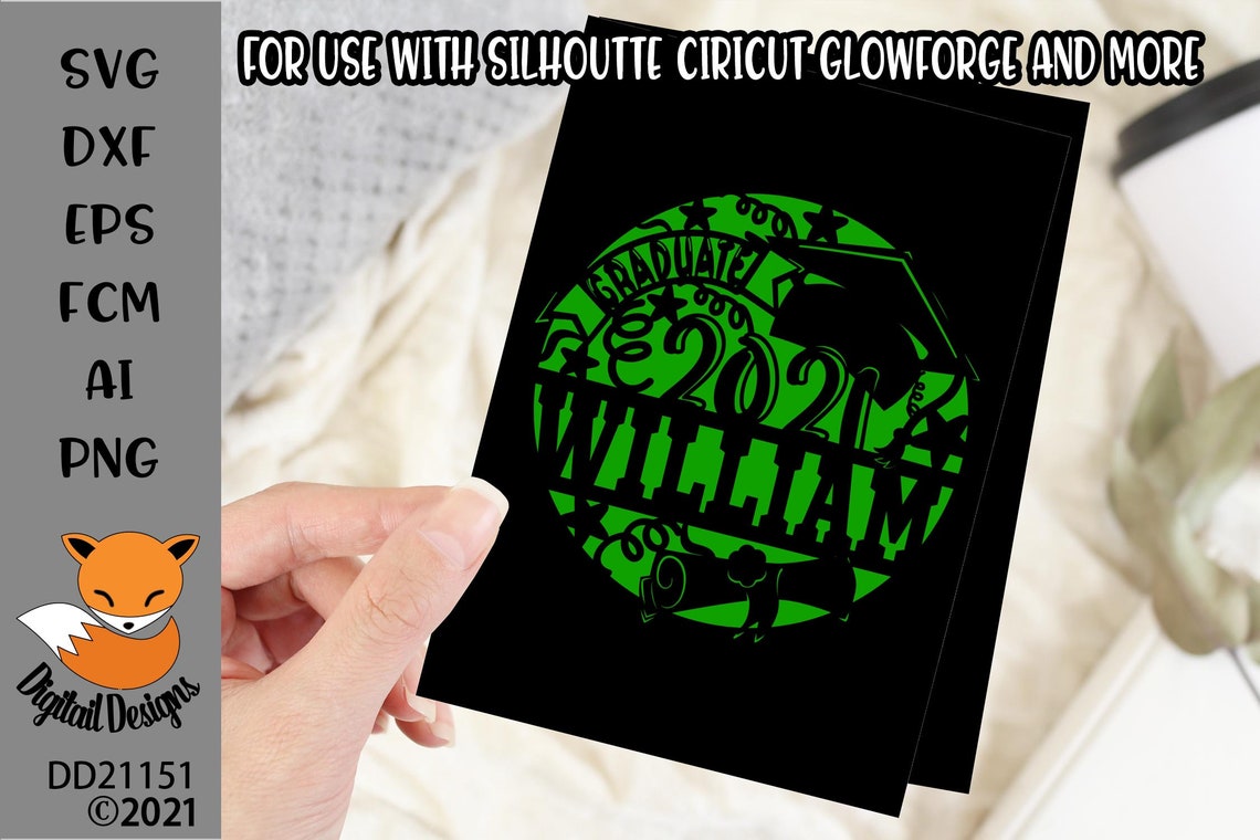 Graduation Circle Greetings Card Papercutting SVG dxf eps | Etsy