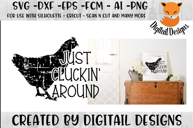 Chicken SVG Png Dxf Eps Fcm Ai Cut File - Etsy