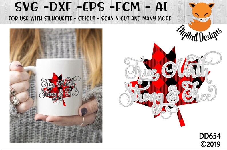 True North Strong and Free SVG Png Fcm Eps Dxf Ai - Etsy