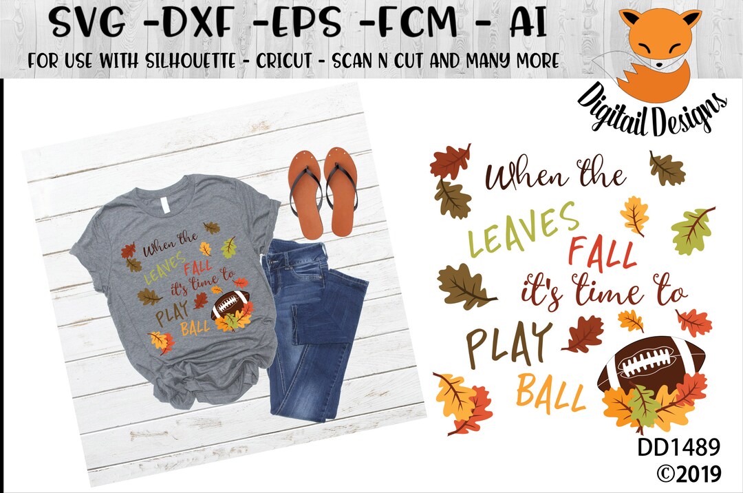 Fall Football - SVG - Dxf - Png - Eps - Fcm - Ai - Fall Svg - Football ...
