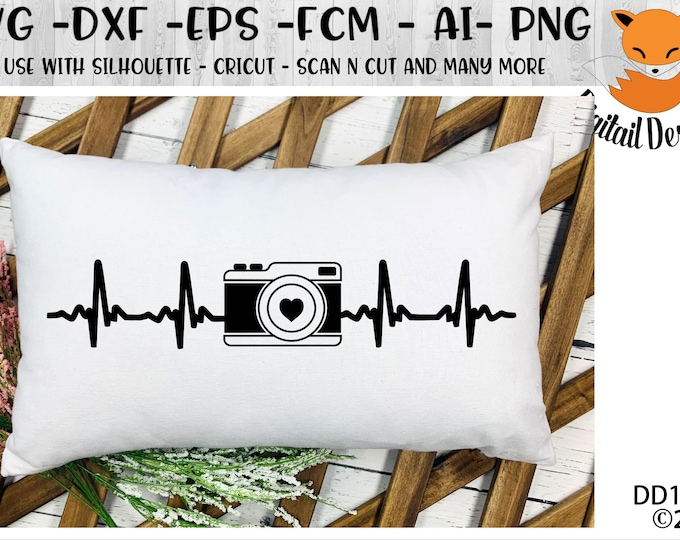 Camera EKG SVG Png Dxf Eps Fcm Ai Cut File for - Etsy