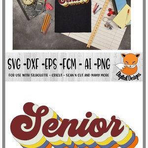 Retro Senior SVG Vintage Senior SVG Dxf Eps Ai Fcm Cut File Senior SVG ...