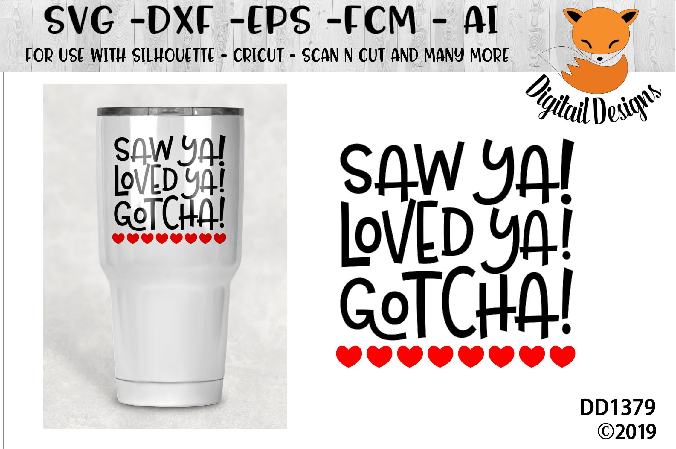 Saw Ya Loved Ya Gotcha SVG - Adopted Baby SVG - Dxf -png -eps -ai -fcm ...