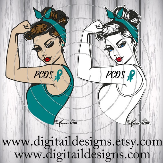 Official PCOS Girl Power Svg Eps Ai Dxf Cut File | Etsy