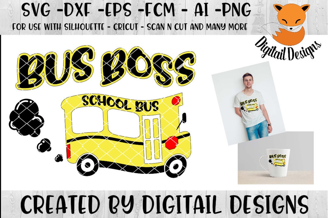 Bus Driver SVG - Png - Dxf - Ai - Eps - Fcm - Silhouette - Cricut ...
