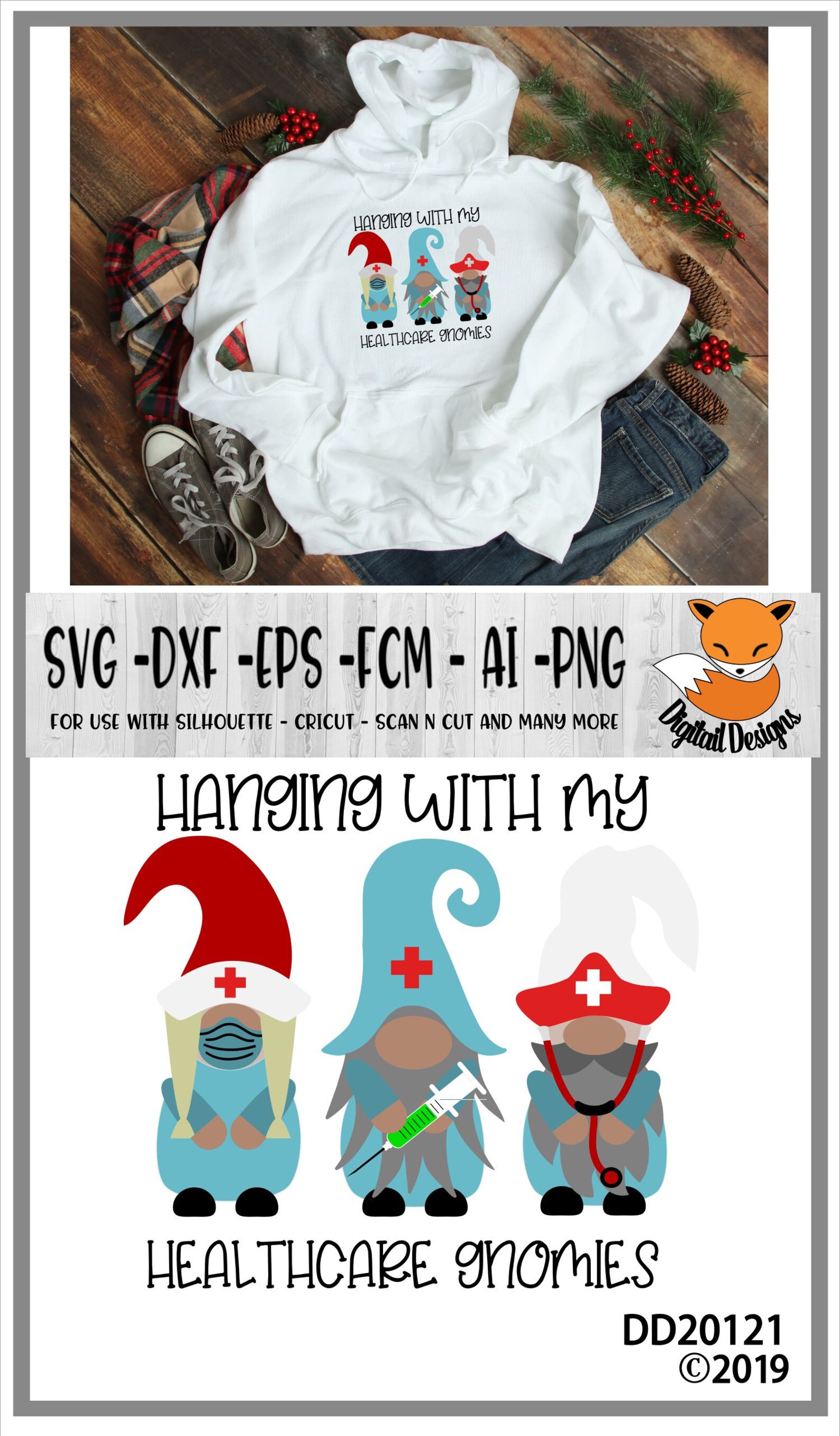 Medical Gnome SVG - Png - Dxf - Eps - Fcm - Ai - Instant Download ...